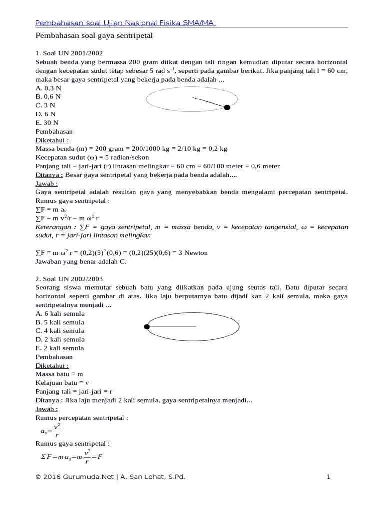 6 - Gaya Sentripetal | PDF