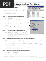 Easy Way of Printing Certificate Using MS Word (Merge Tools) and Excel ...
