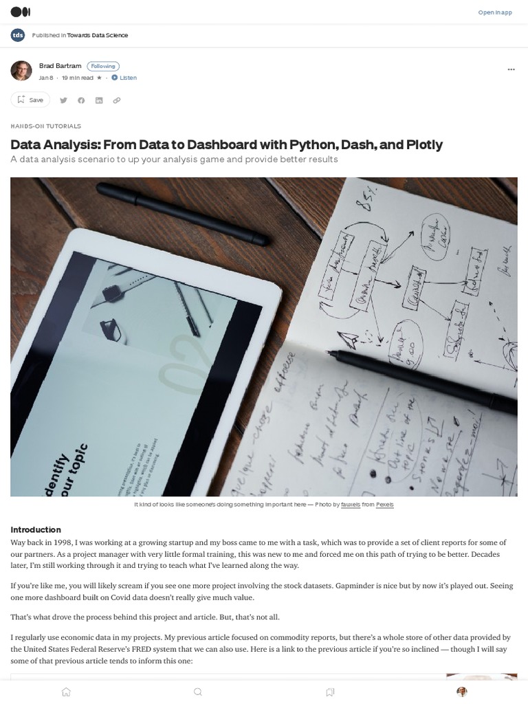 Data Analysis - From Data To Dashboard With Python, Dash, and Plotly - by Brad Bartram - Towards ...