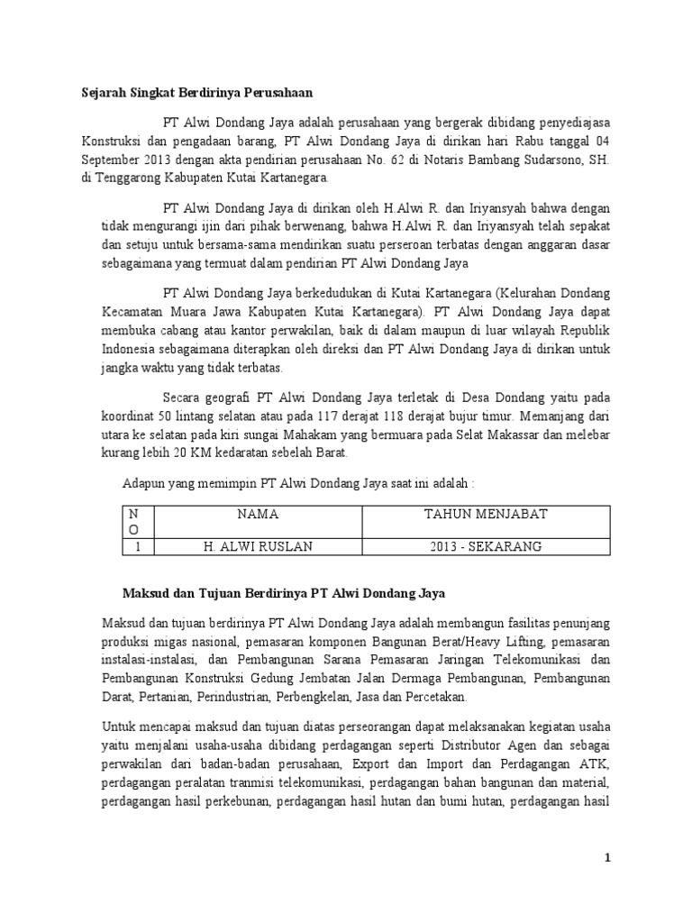 Sejarah Singkat ADJ | PDF