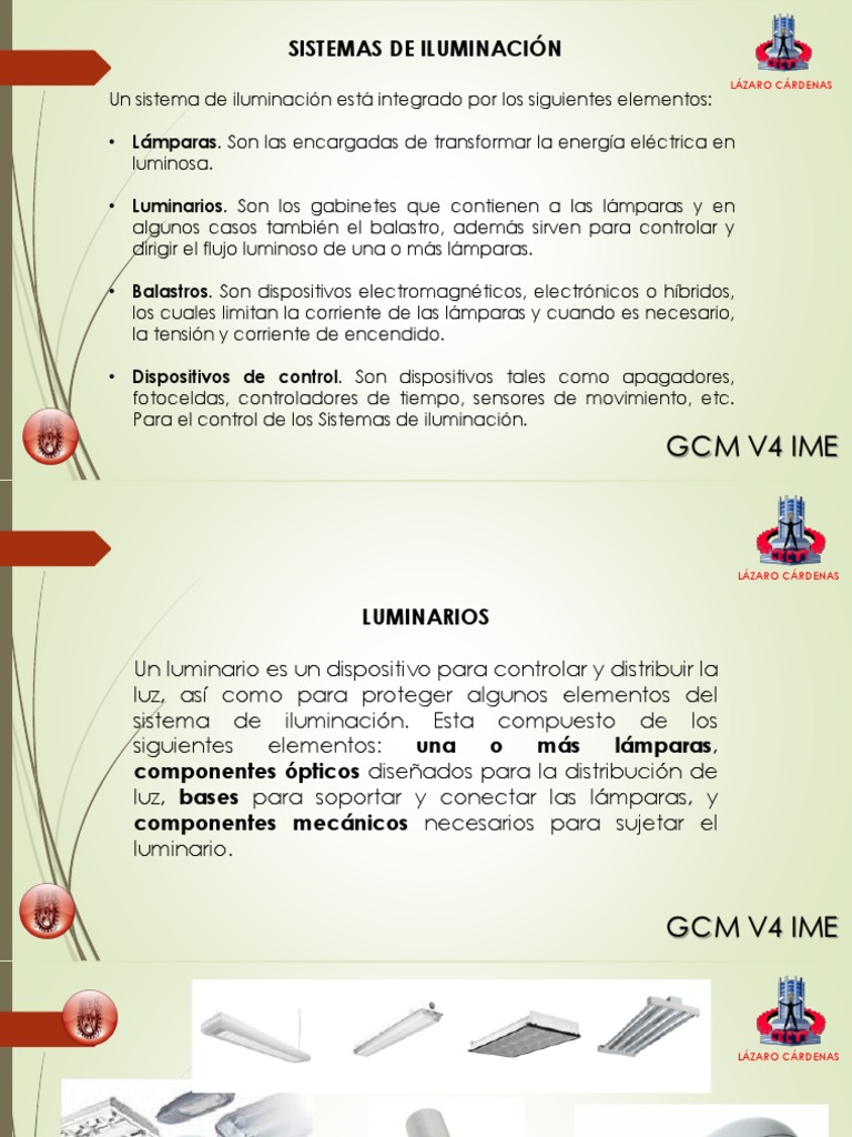Diapositivas Sistemas de Iluminación Iec-4 | PDF | Encendiendo | Ligero
