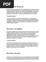 Servicio A La Rusa | PDF | Cuchillería | Cocinando