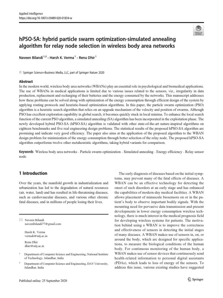 hPSO SA | PDF | Mathematical Optimization | Metaheuristic
