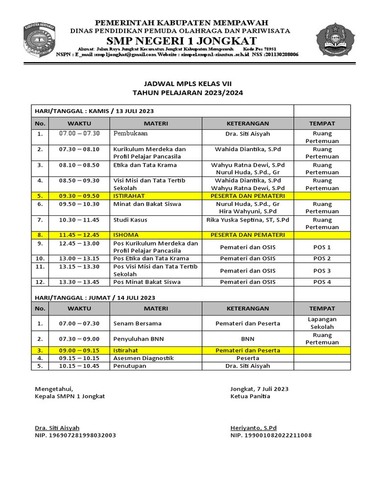 Jadwal MPLS | PDF