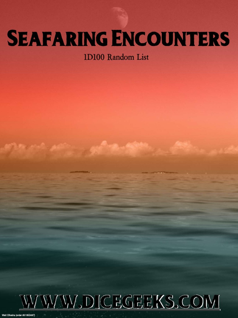 Seafaring Encounters 1d100 | PDF | Ships | Oceanography