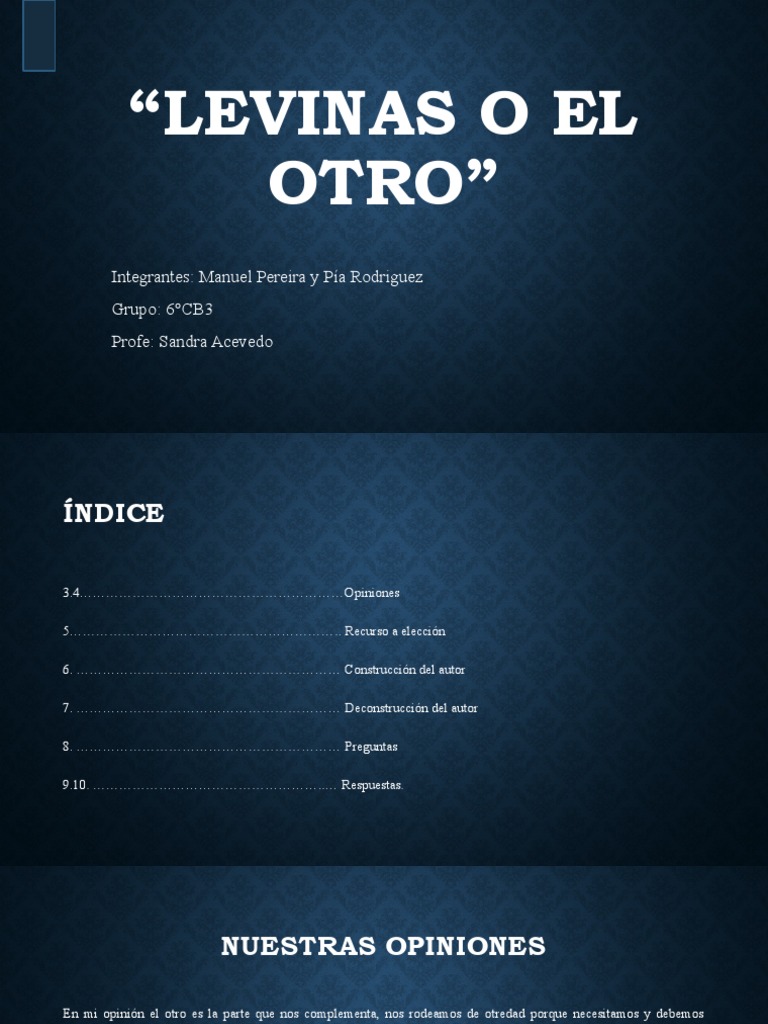 Levinas o El Otro | PDF