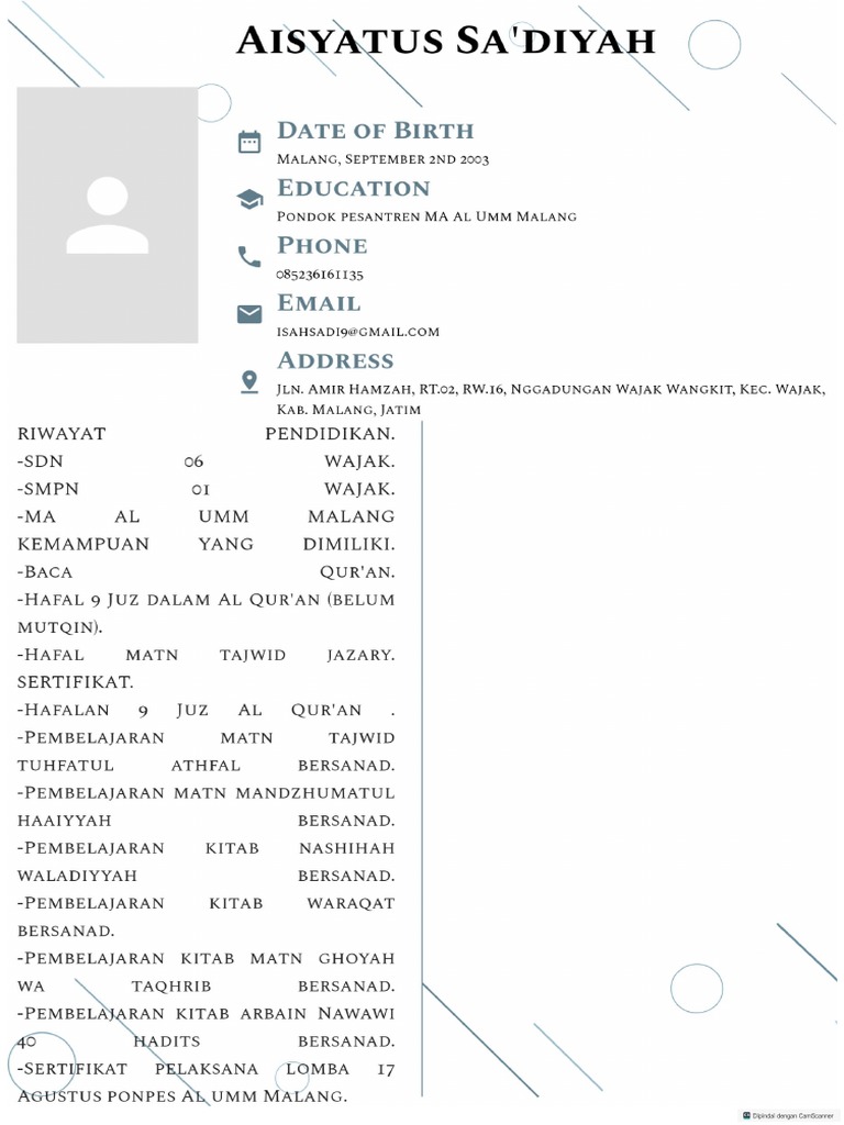 CV Aisyah | PDF