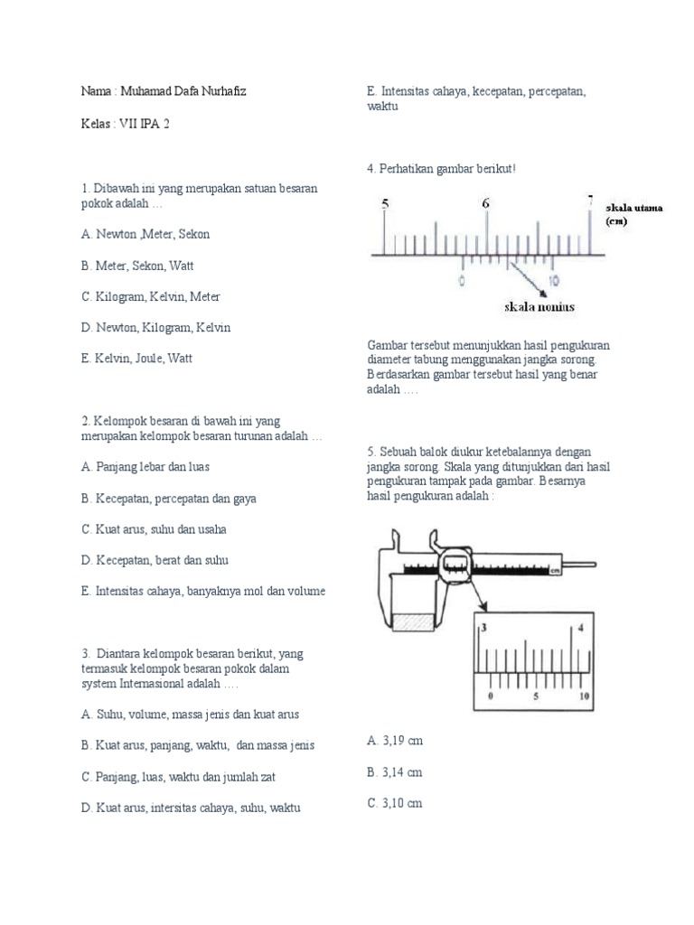 Perbaikan Fisika Muhamad Dafa Nurhafiz | PDF