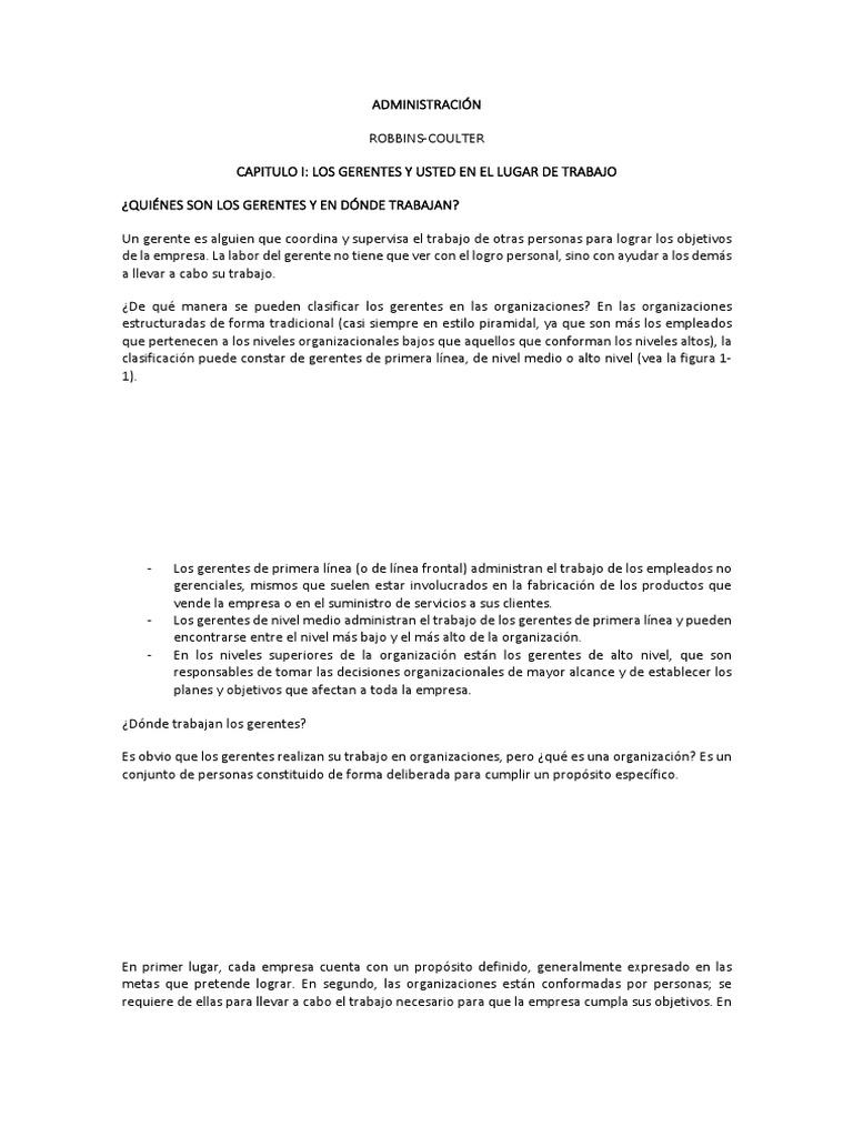 Importancia y funciones de los gerentes | PDF | Business | Innovación