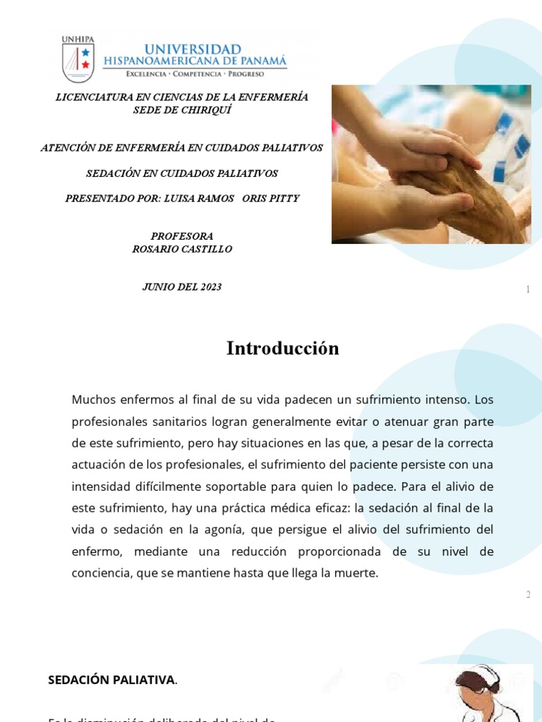 Sedación Paliativa: Guía de Enfermería | PDF | Cuidados paliativos ...