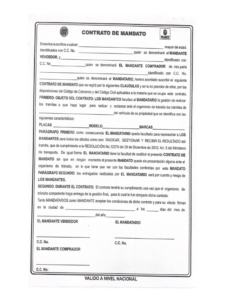 Contrato de Mandato | PDF