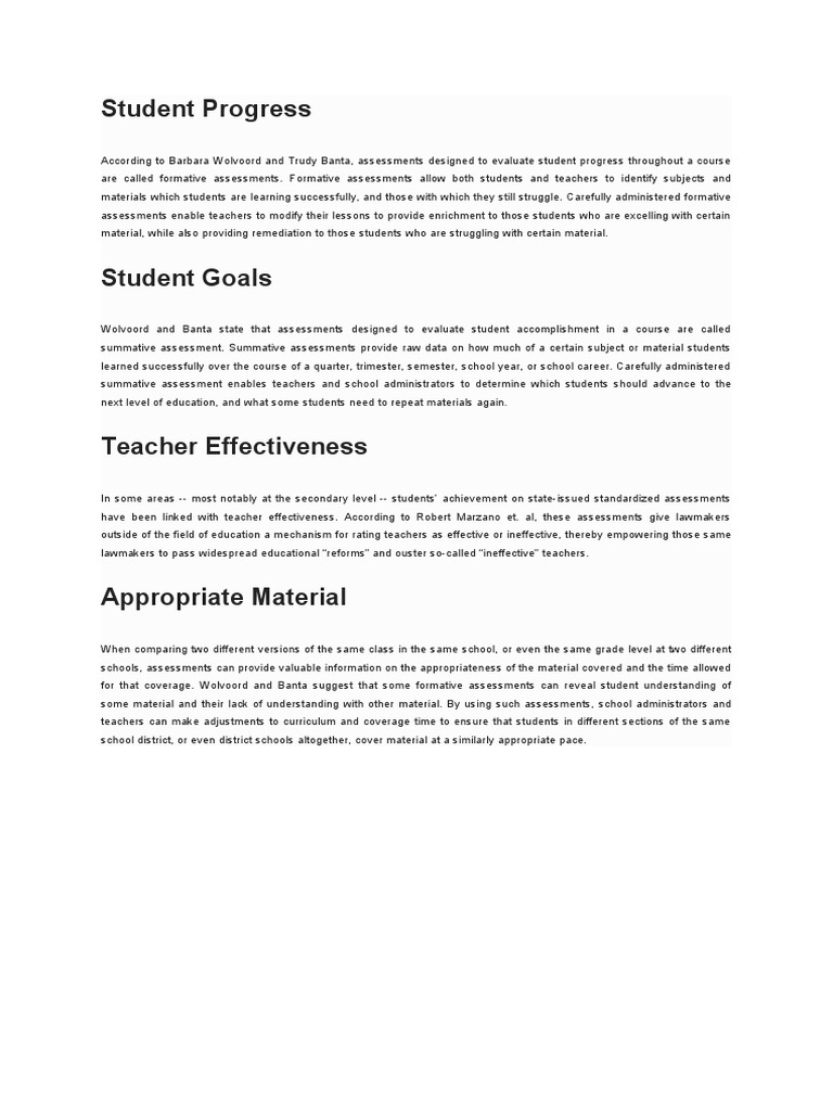 Student Progress | PDF