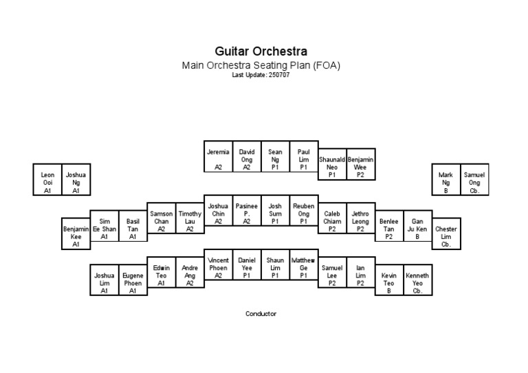 Main Orchestra Seating Plan | PDF
