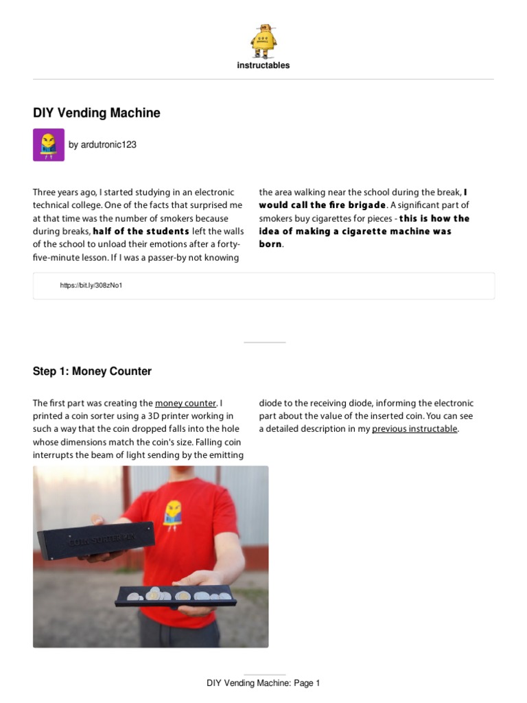 DIY Vending Machine | PDF | Soldering | Electricity