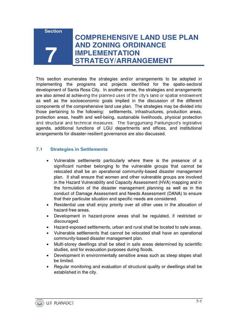 Section 7 CLUP & ZO Implementation Strategy | PDF