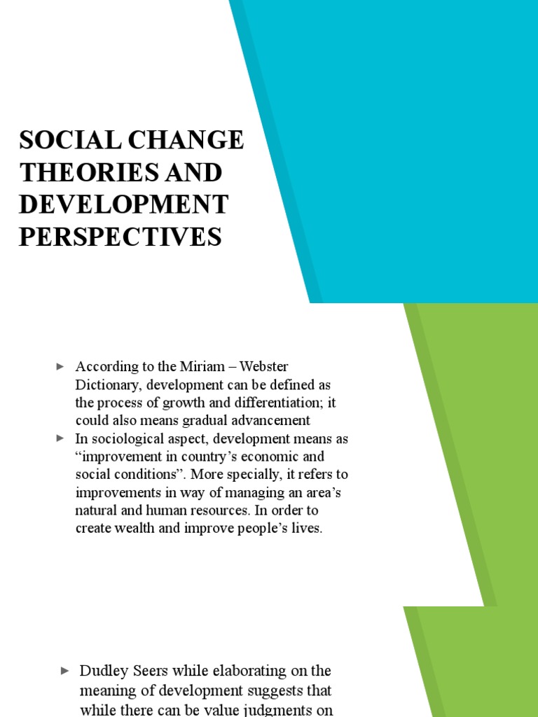 Social Change and Development Perspectives | PDF | Self-Improvement