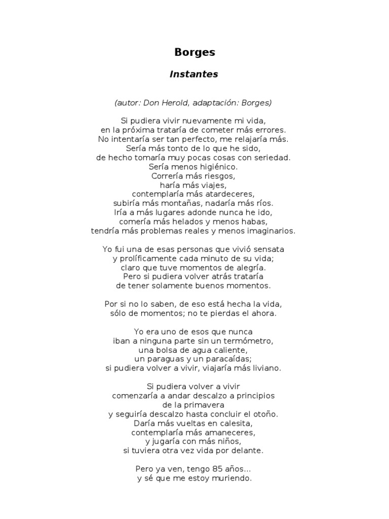 Borges - Instantes | PDF