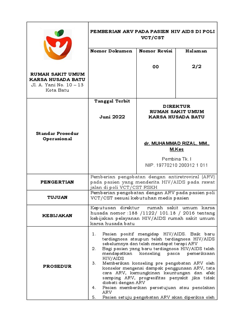 Pemberian ARV di Poli VCT/CST | PDF | Sains & Matematika