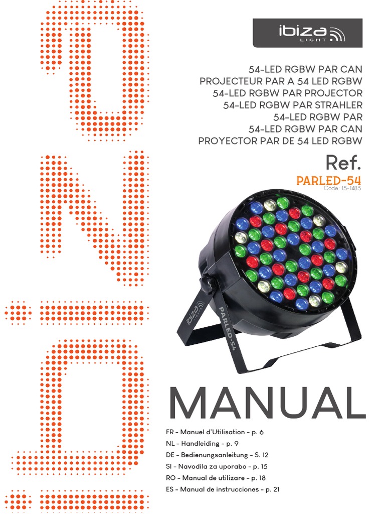 Manual Ibiza Light Par LED 54 | PDF | Manufactured Goods | Equipment