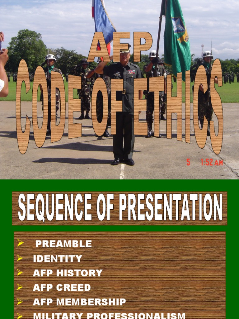 Afp Code of Ethics | PDF