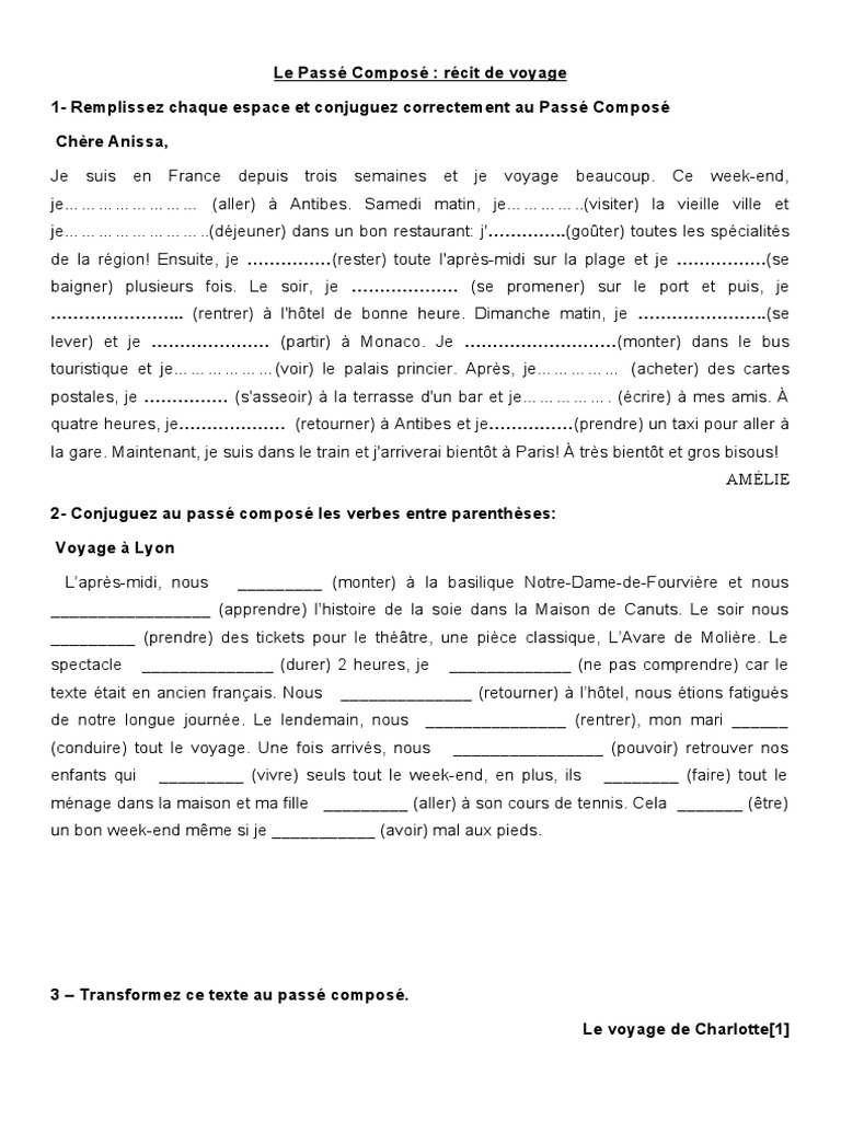 Passé Composé : Récits de Voyage | PDF
