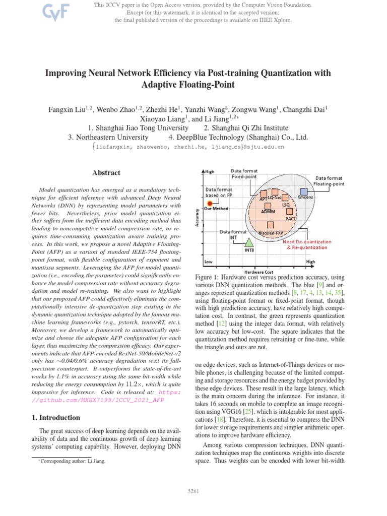 ICCV'21 Liu Improving Neural Network Efficiency Via Post-Training Quantization With Adaptive ...