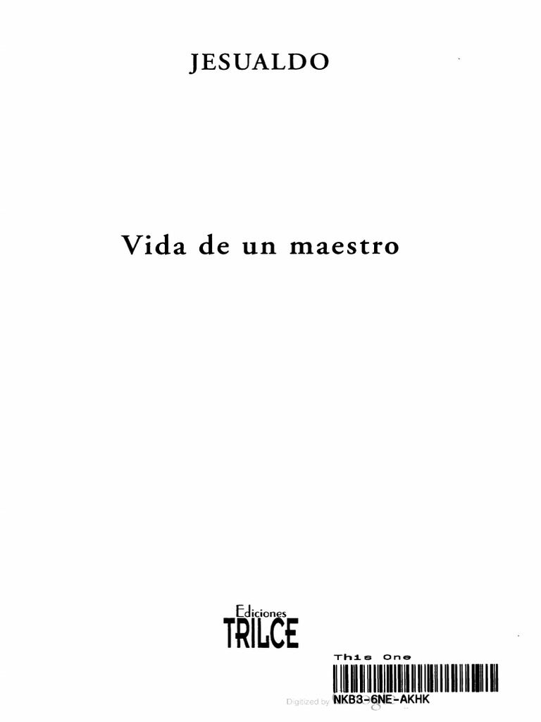 Vida de Un Maestro. Jesualdo Sosa. Selección | PDF