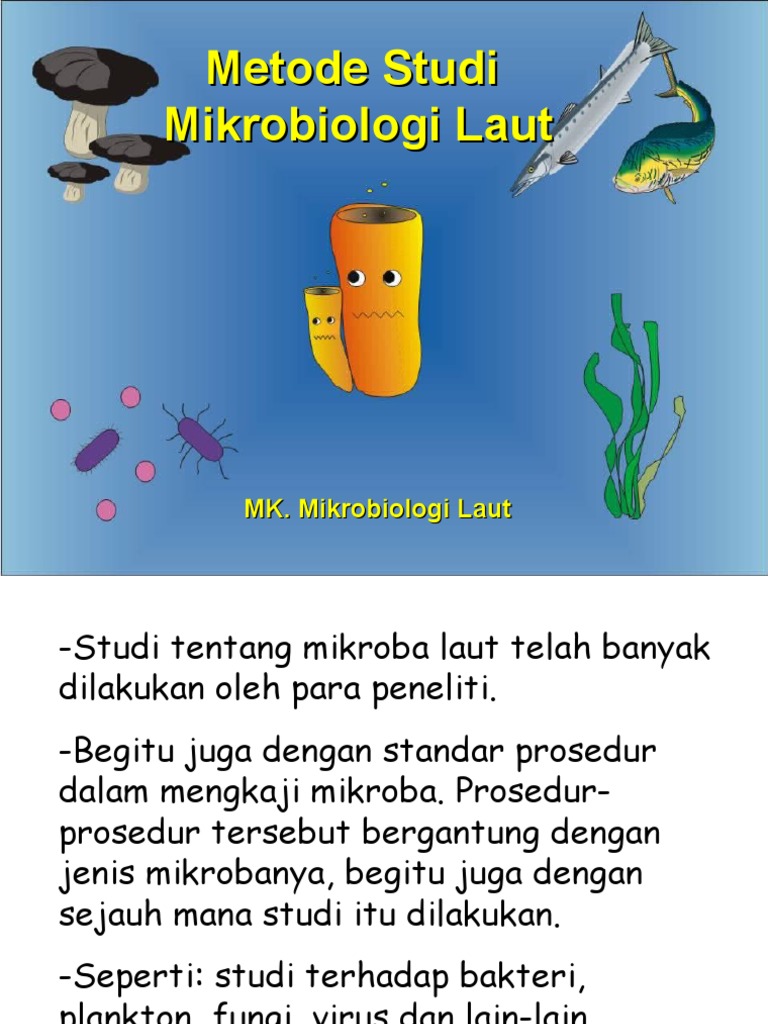 Metode Studi Mikroba Laut 4 | PDF Metode Studi Mikroba Laut 4 | PDF