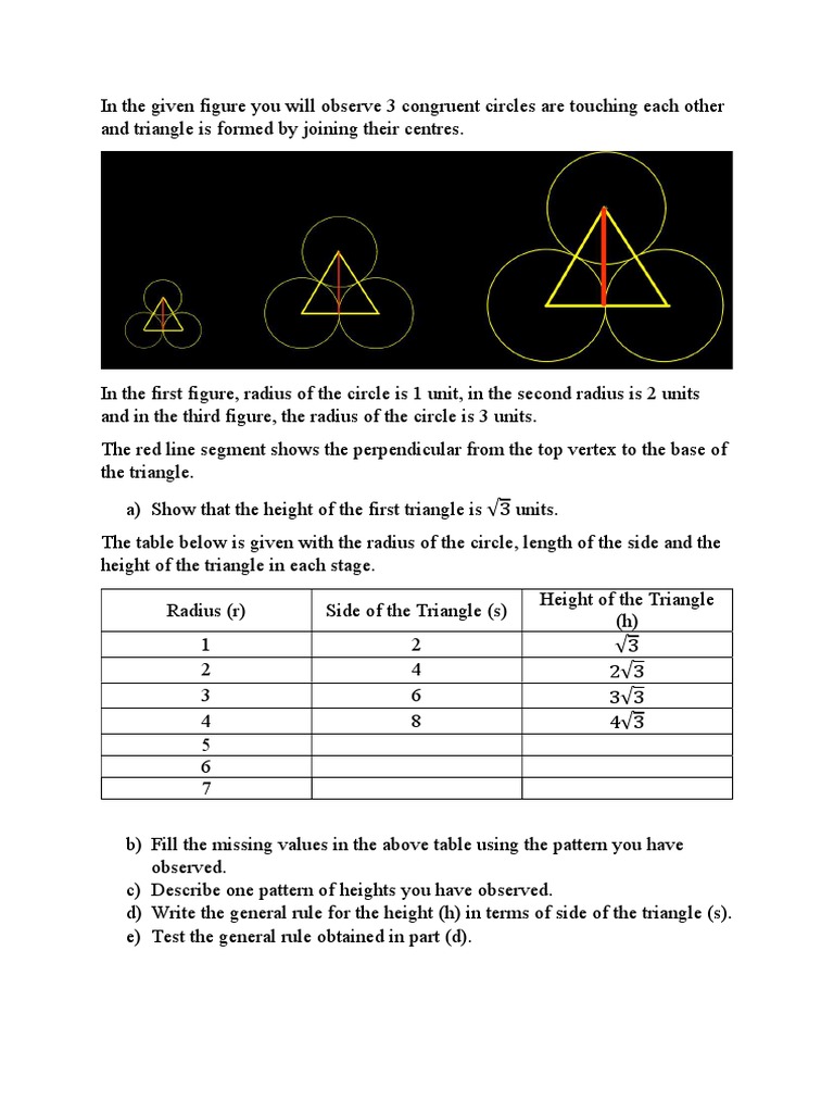 Criterion B Area of Triangle | PDF