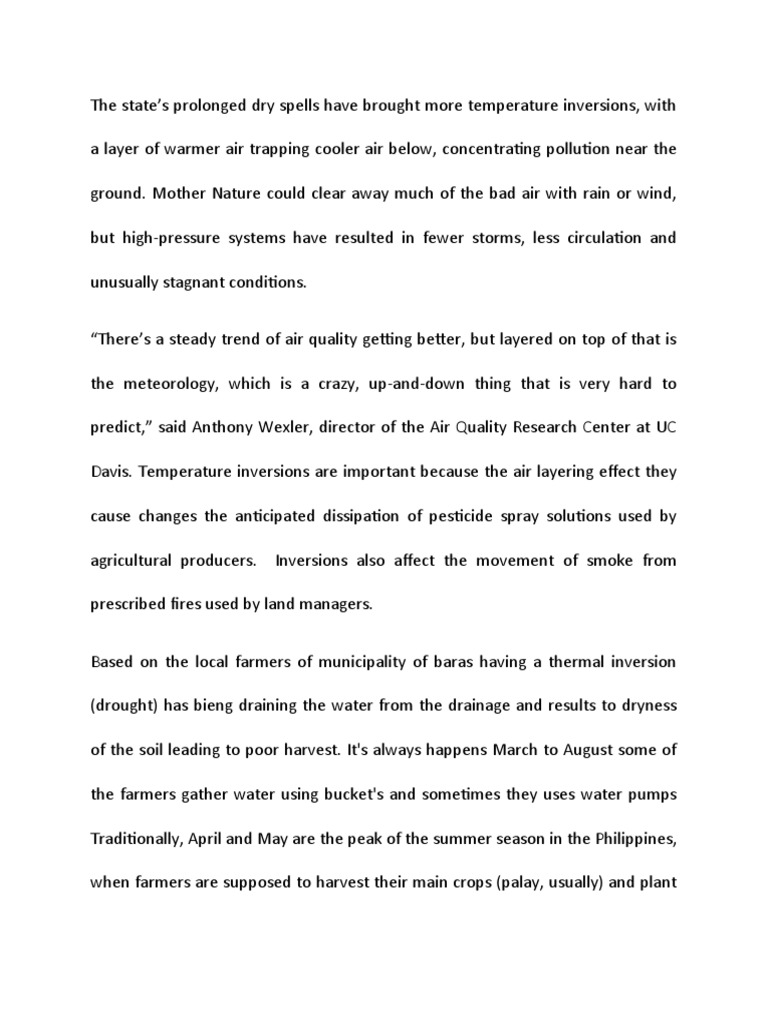 Sts Case Study Thermal Inversion | PDF | Home & Garden | Science ...