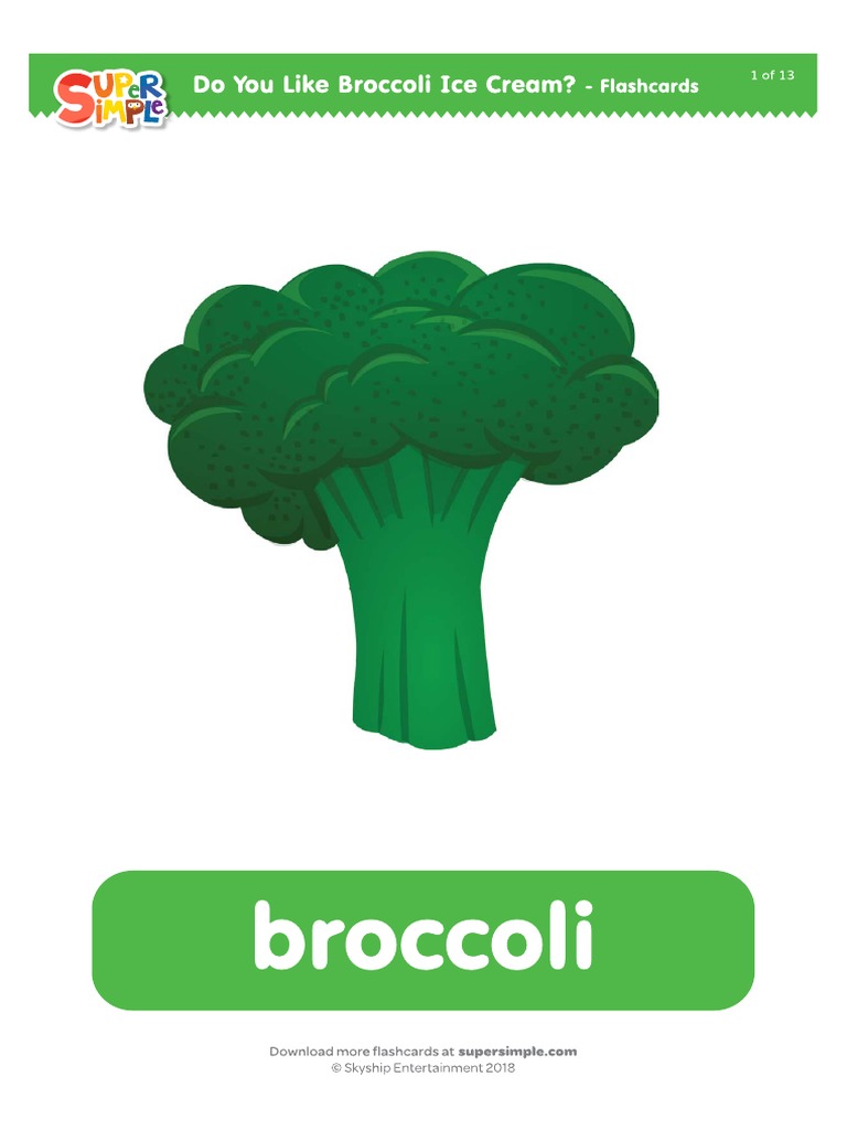Open Do You Like Broccoli Ice Cream Flashcards | PDF
