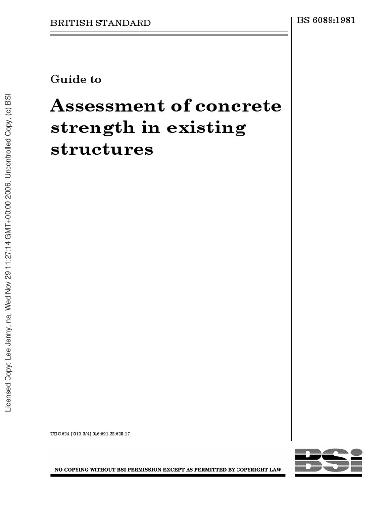 BS 6089 | PDF | Concrete | Accuracy And Precision