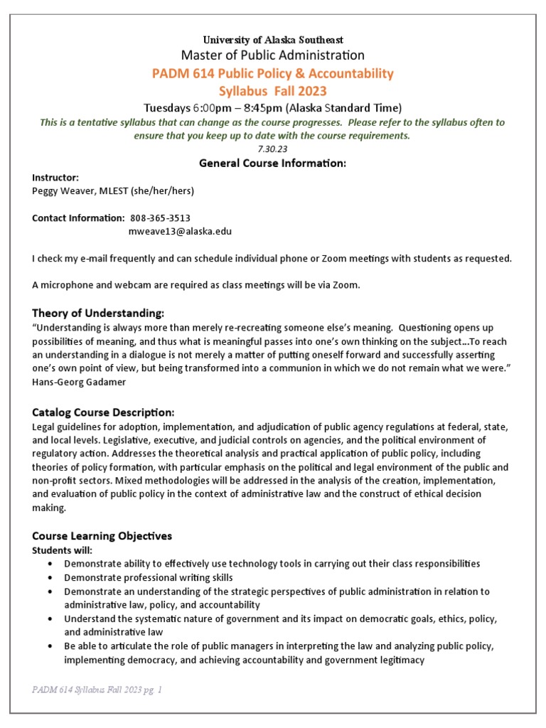 Syllabus Policy Fall2023 | PDF