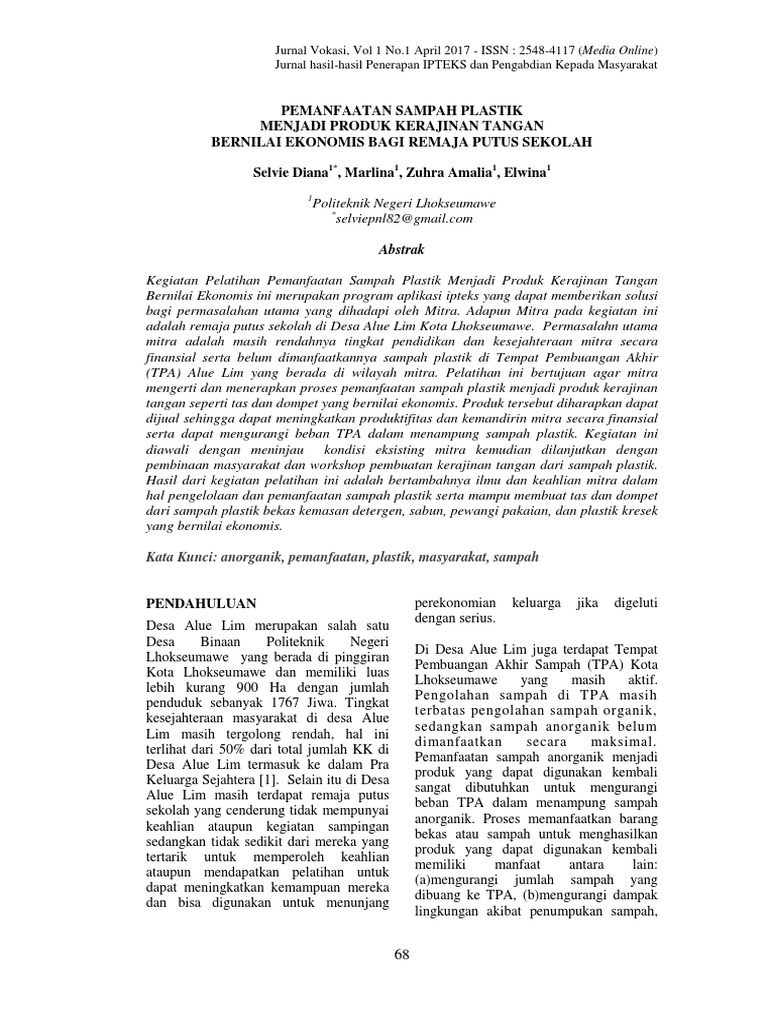 jurnal kerajinan 1 | PDF