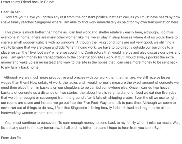 Letter To My Friend Back in China | PDF