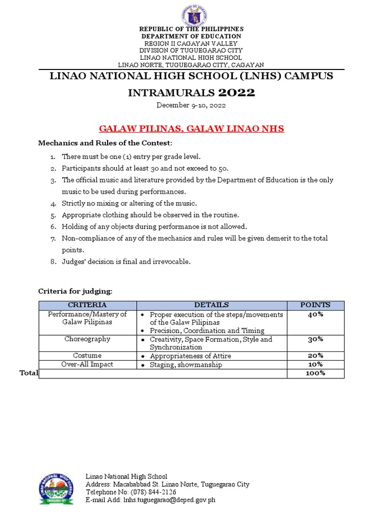 Galaw-Pilipinas-Guidelines | PDF