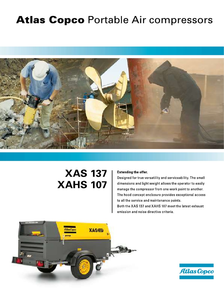 Atlas Copco-Air Compressor-Xas 137 DD | PDF