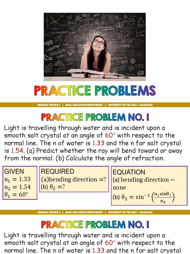 Refraction Problems in Physics | PDF