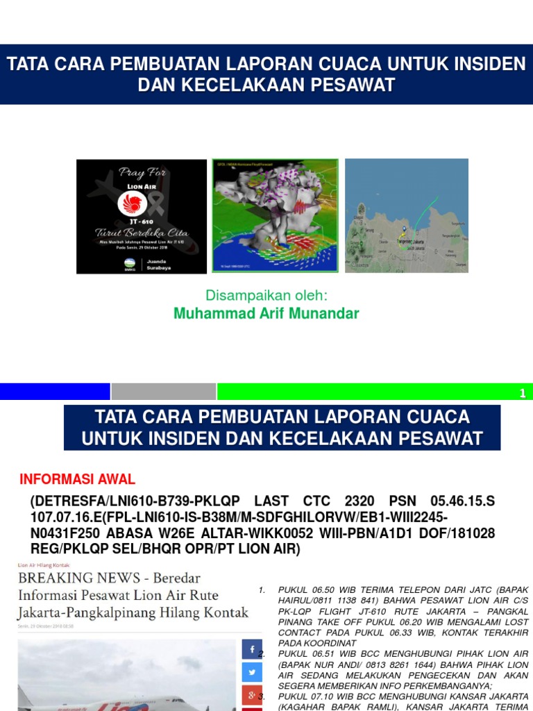 Tata Cara Pembuatan Laporan Cuaca Untuk | PDF