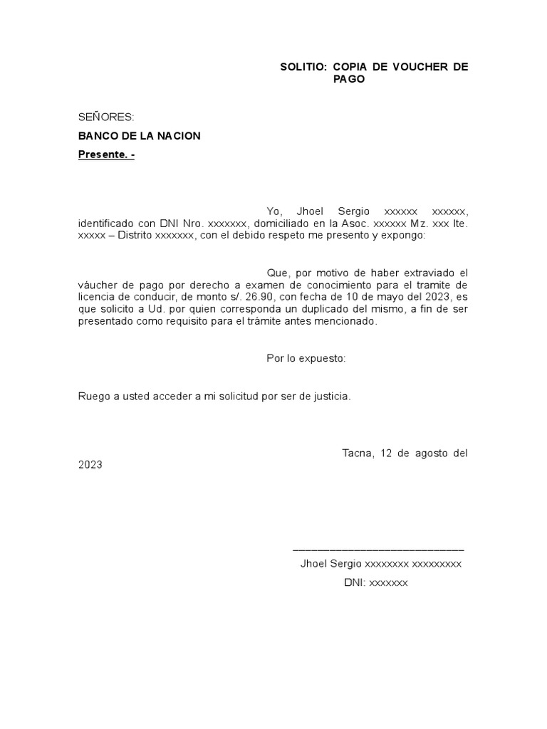 Solicitud de Copia de Voucher 01 | PDF
