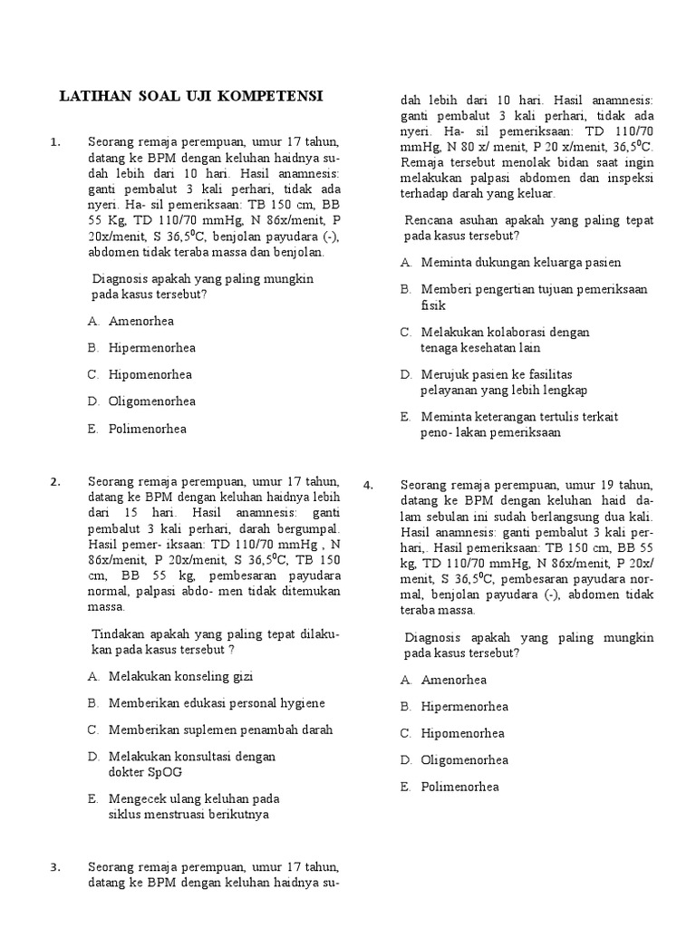 Latihan Soal Uji Kompetensi | PDF | Pengembangan Diri