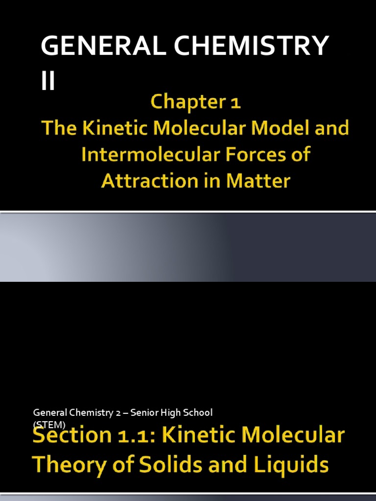 Kinetic Molecular Model of Liquids and Solids | PDF