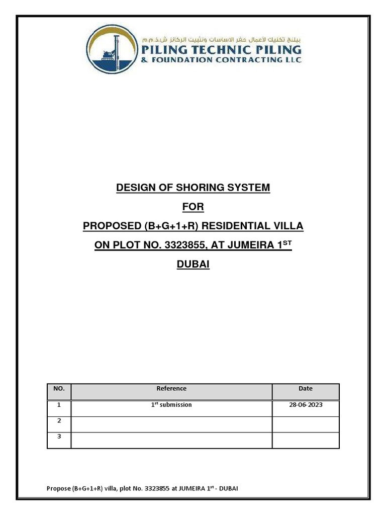Shoring Design Benhabib Calculations | PDF
