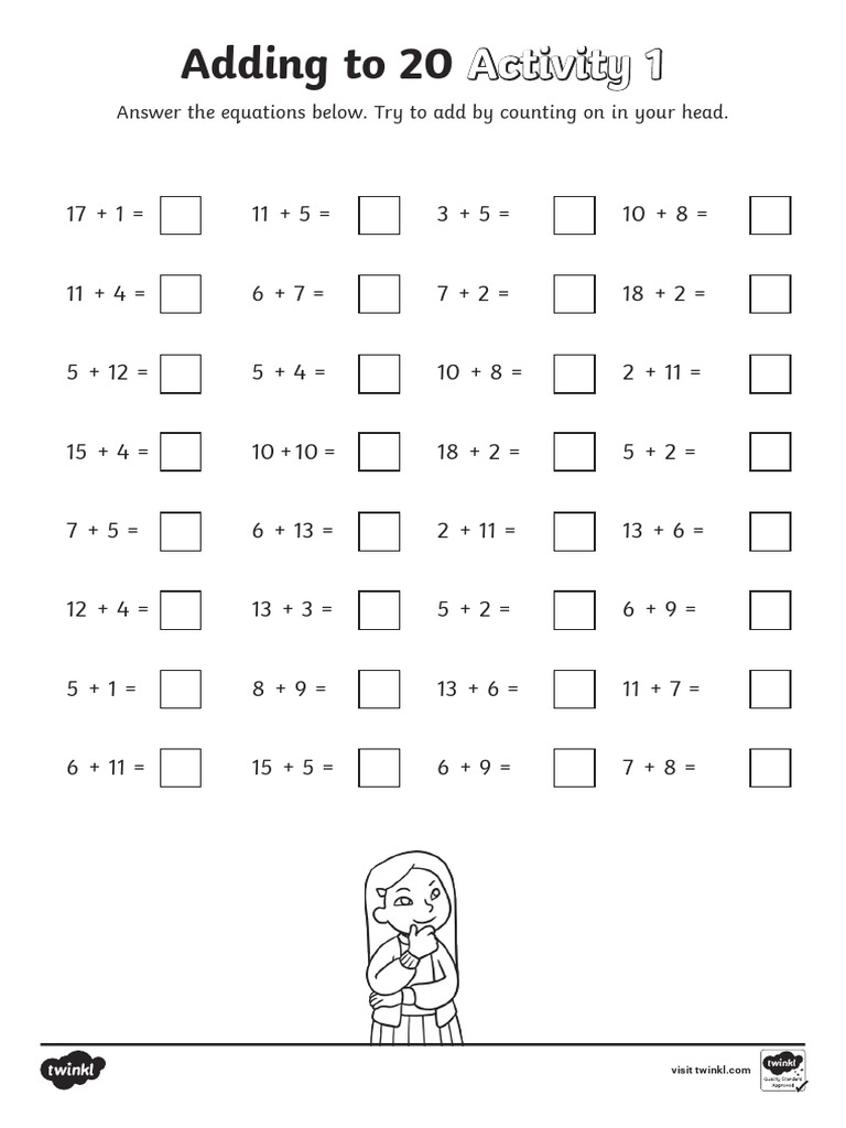T M 1644851981 Adding To 20 Activity Sheet - Ver - 2 | PDF
