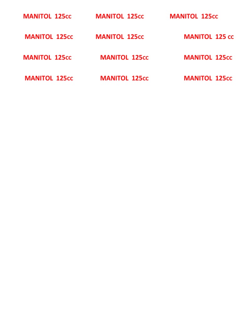 Manitol 12CC | PDF