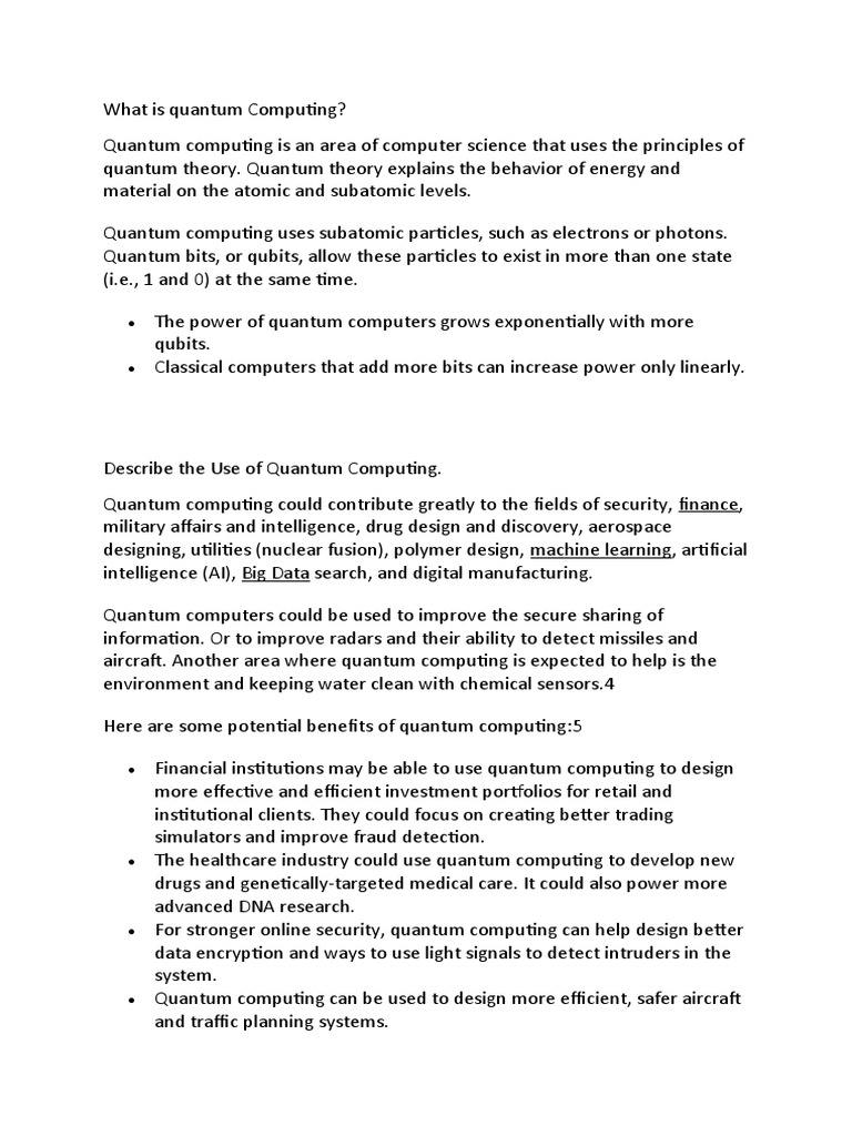 Question and Answer Quantum | PDF | Quantum Computing | Logic Gate