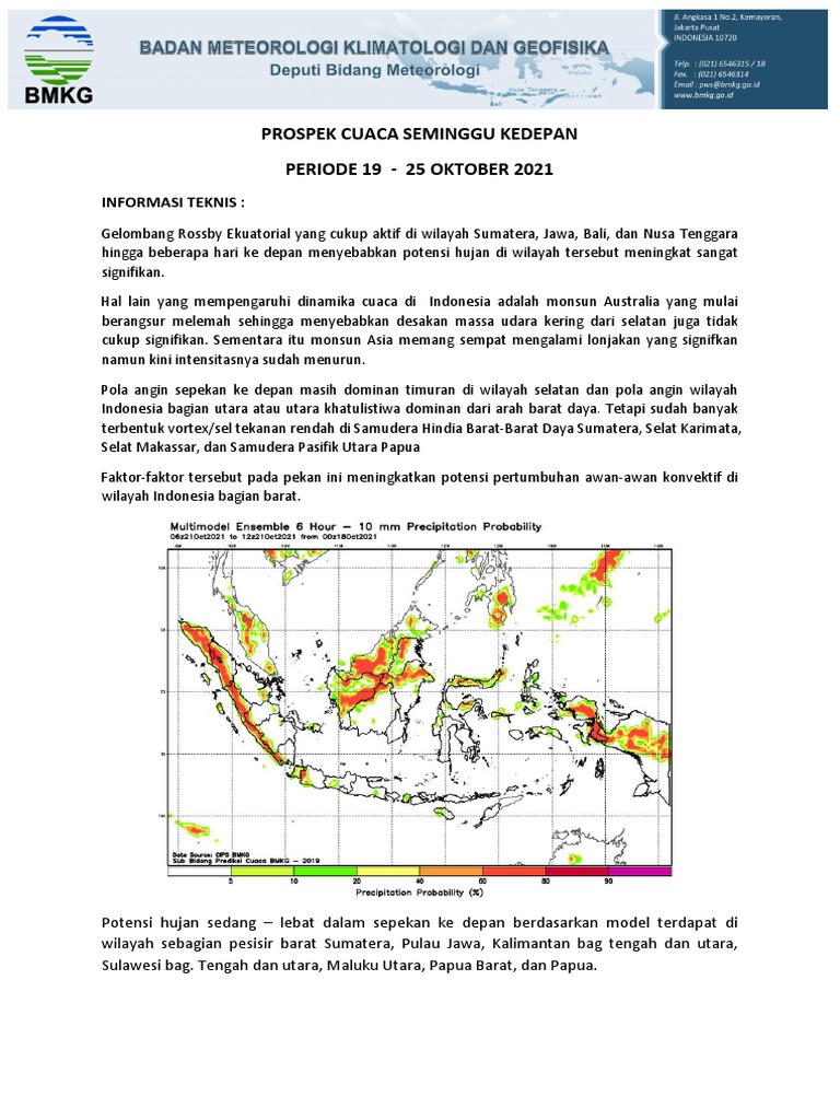 Prakiraan Cuaca Mingguan 2 | PDF