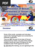 PoSH Act PPT - Prevention of Sexual Harassment of Women at Workplace ...
