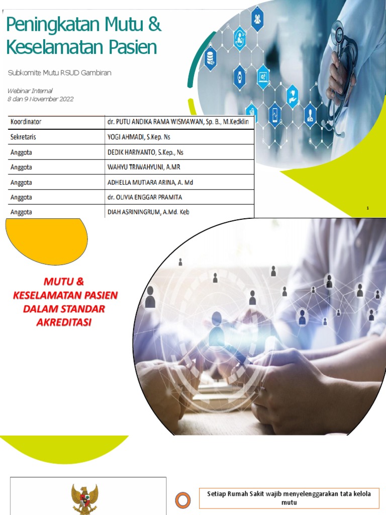 Webinar Mutu & Keselamatan Pasien | PDF