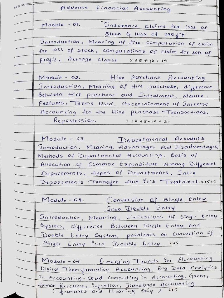 Advance Financial Accounting Full Notes | PDF | Cloud Computing | Analytics